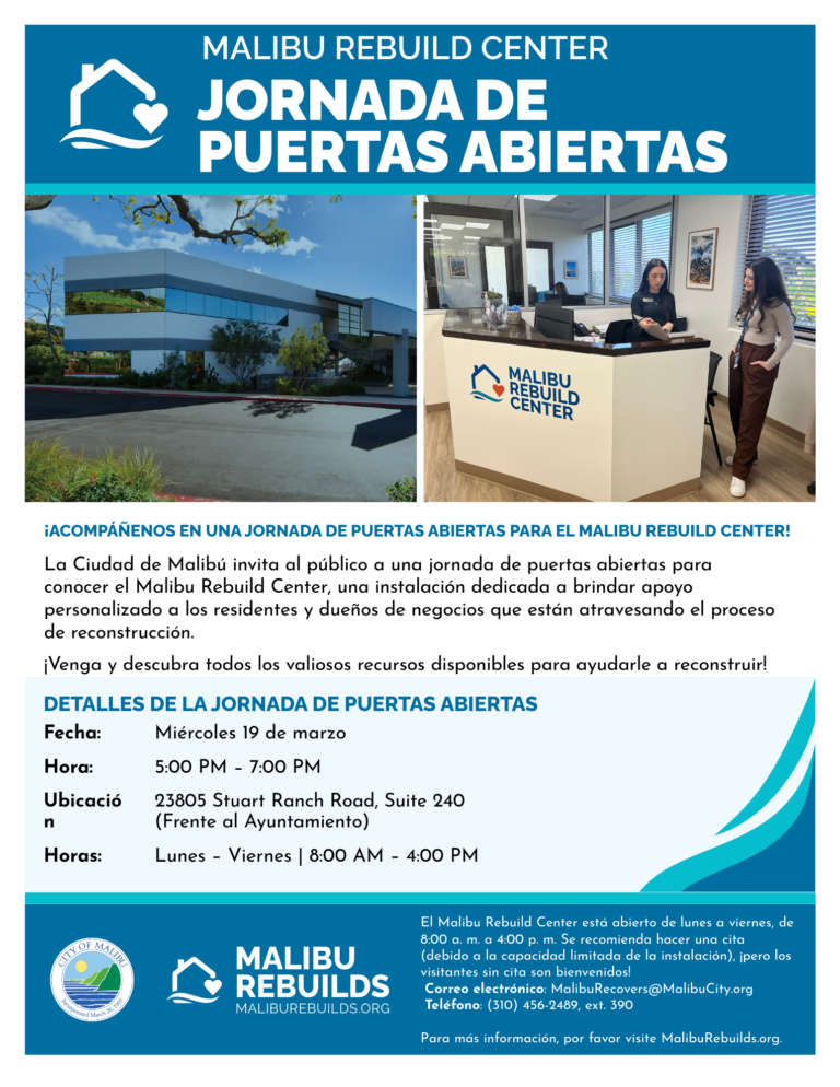 Malibu Rebuild Center Open House | Malibu Rebuilds